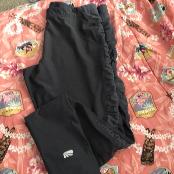 Marika | Pants & Jumpsuits | Dk Grey Side Ruffle Gym Pant | Poshmark